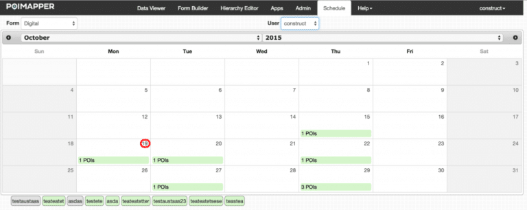 Schedule Field Team Reporting Tasks - POIMAPPER